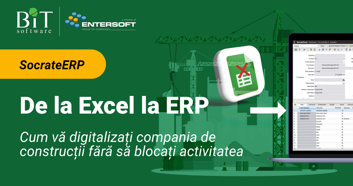 De la Excel la ERP: Digitalizați compania de construcții. Soluție ERP